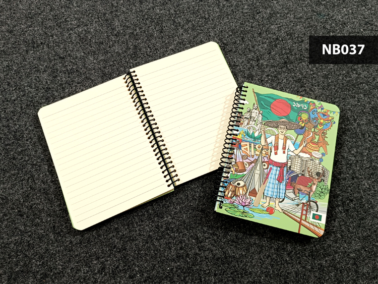 NB037 (Green): Small Size Lined Pages Notebook – 01 Pc – SM Products