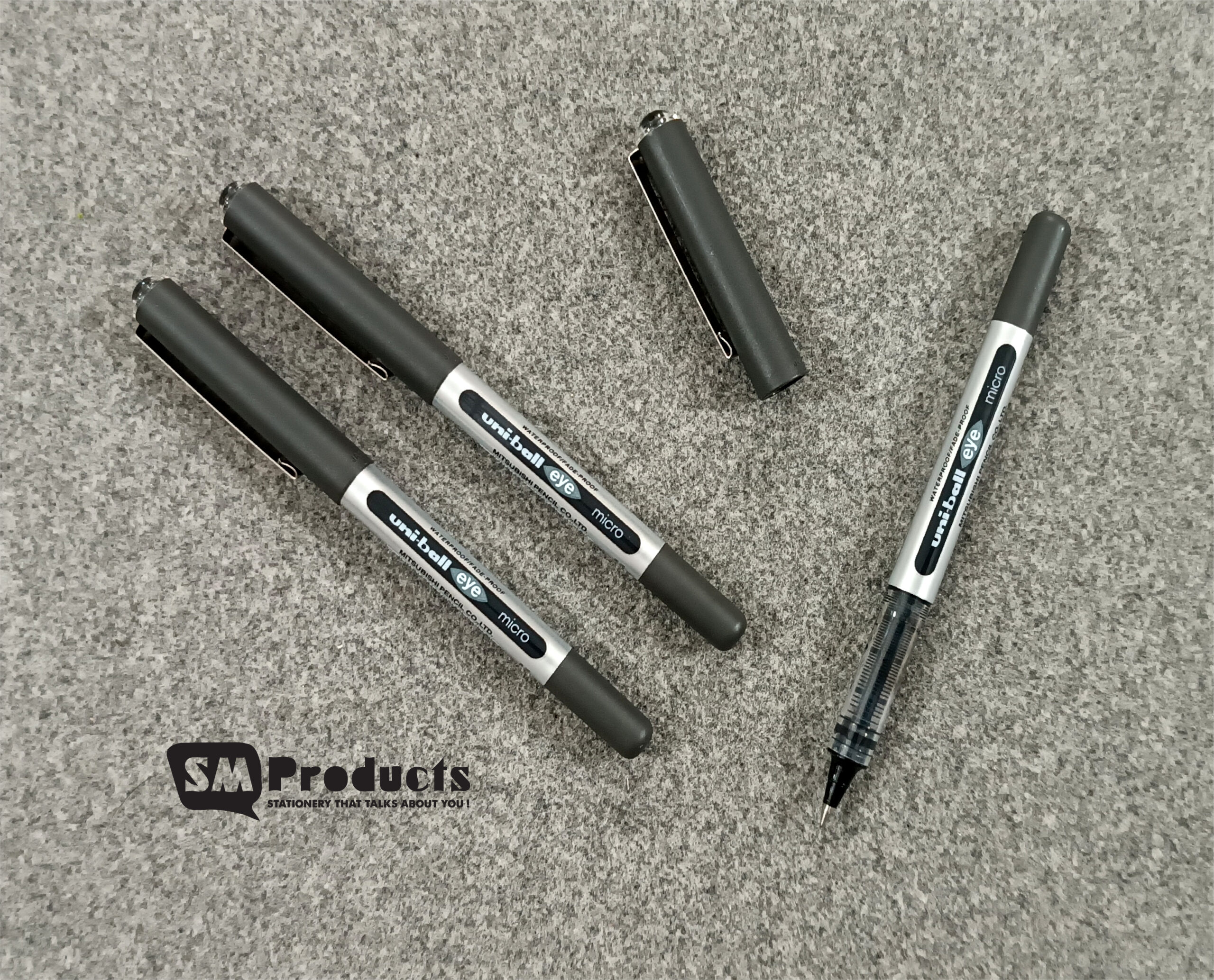 UNI-BALL UB150 Eye Micro 0.5mm Roller Ball Black Gel Pen – 03 Pcs Set ...